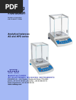 Radwag PS Series Balance Manual | PDF | Calibration | Weight
