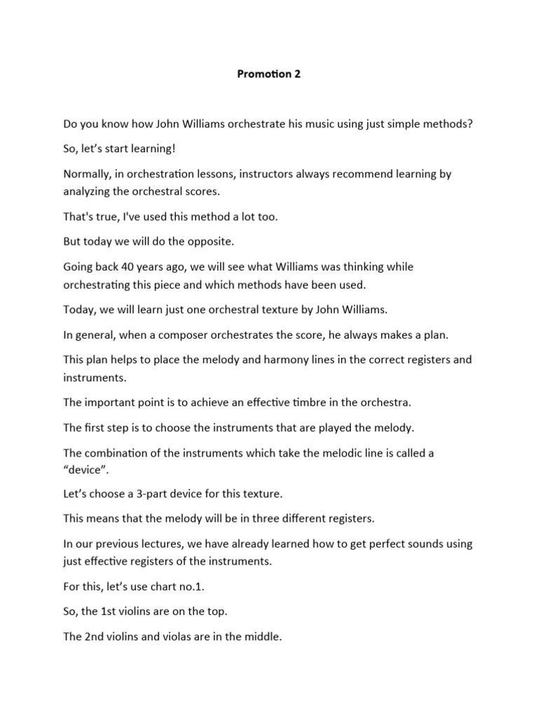 31.1 The+Secrets+Of+Orchestration+-+Texture+Making+-+Promotion+2 | PDF