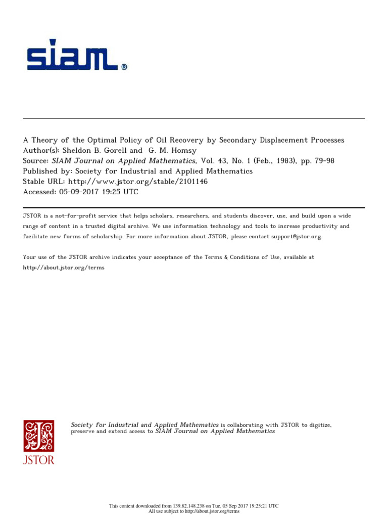 Gorell, Homsy - 1983 - A Theory of The Optimal Policy of Oil Recovery by Secondary Displacement ...
