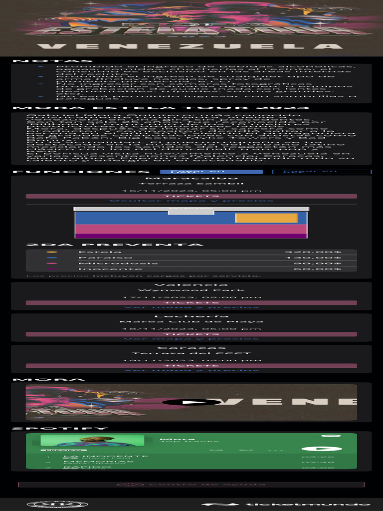 Mora Estela Tour 2023 | PDF