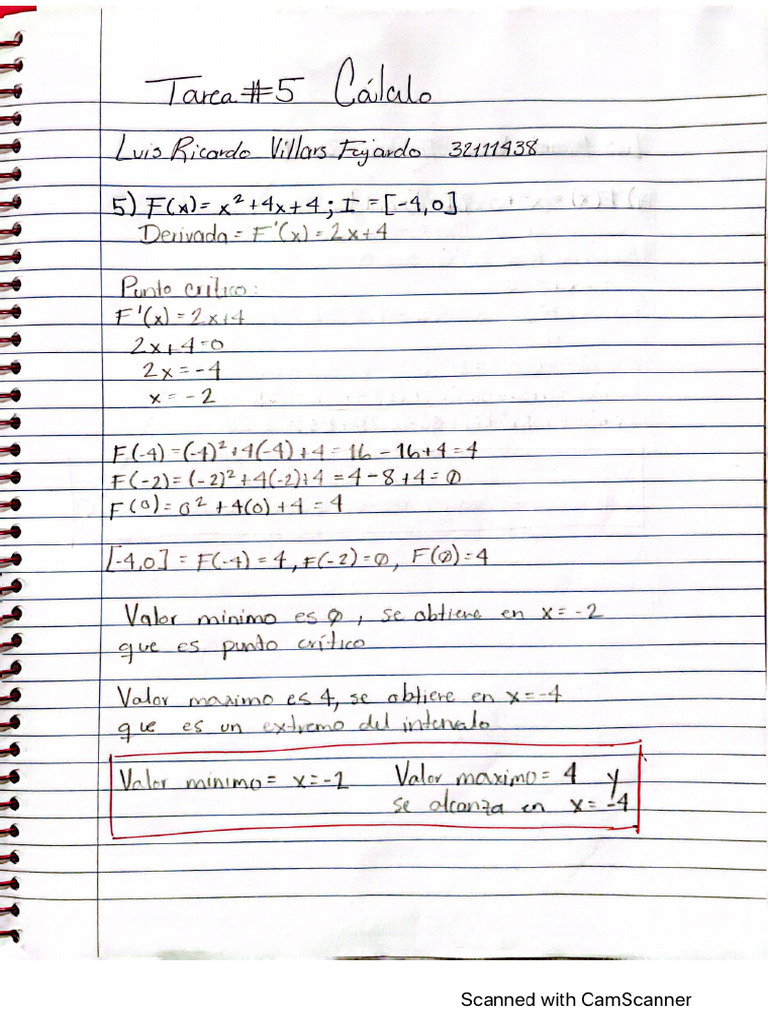 Tarea5 Calculo | PDF