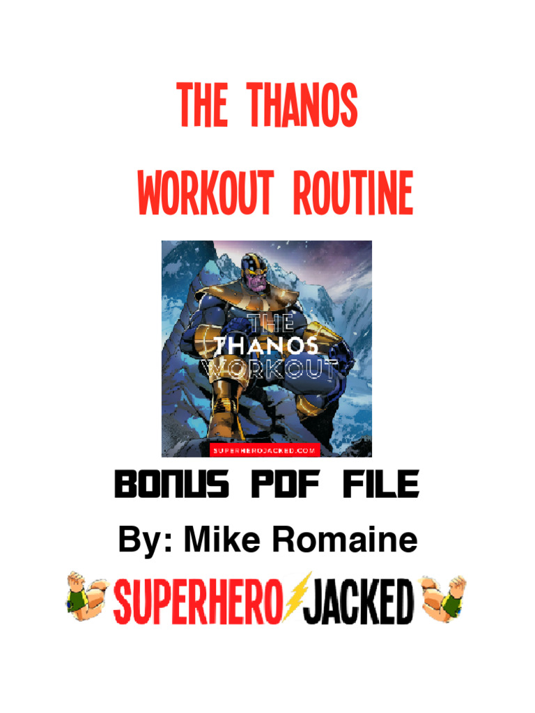 Thanos PDF | PDF | Physical Fitness | Physical Exercise