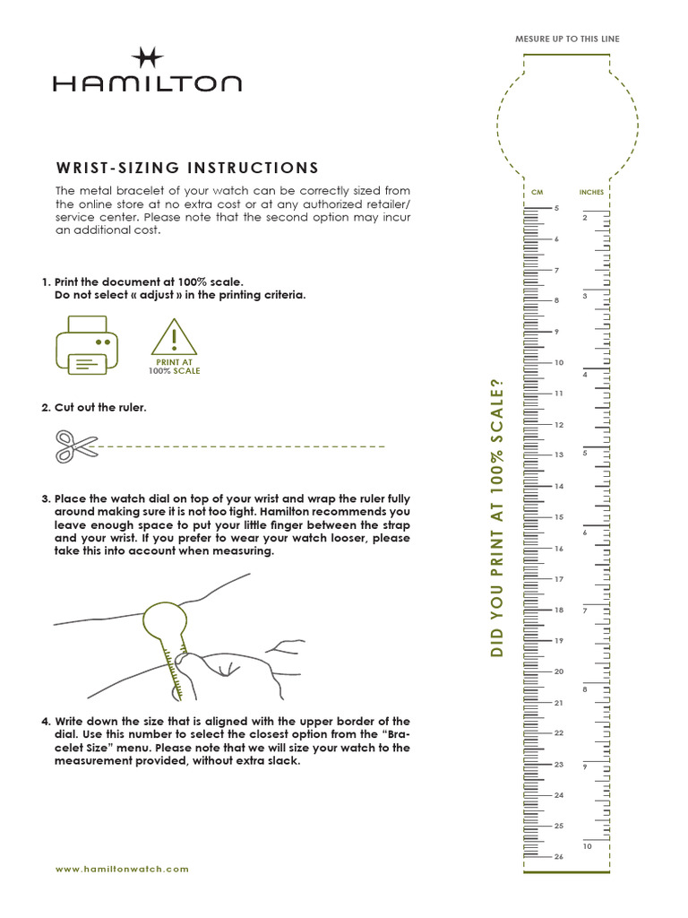 Wrist Sizing Tool US | PDF | Tools
