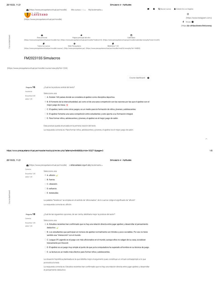 Simulacro 4 - Aptitudes3 | PDF
