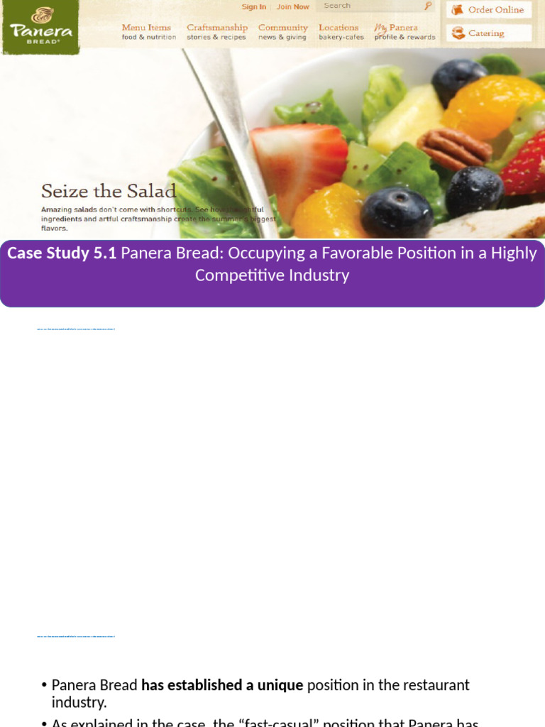 Sample Answer Case 5.1 Panera Bread | PDF