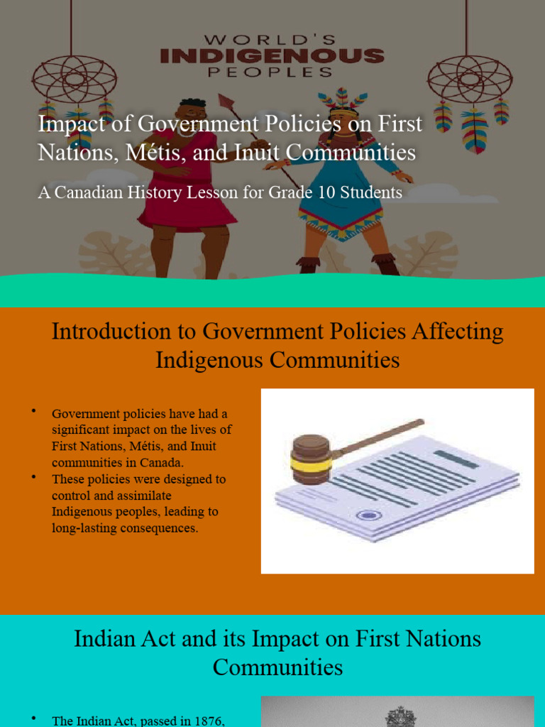 Impact of Government Policies On First Nations, Métis, and Inuit ...
