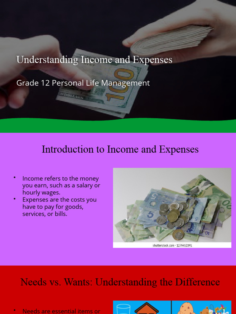 Understanding Income and Expenses | PDF | Finance & Money Management