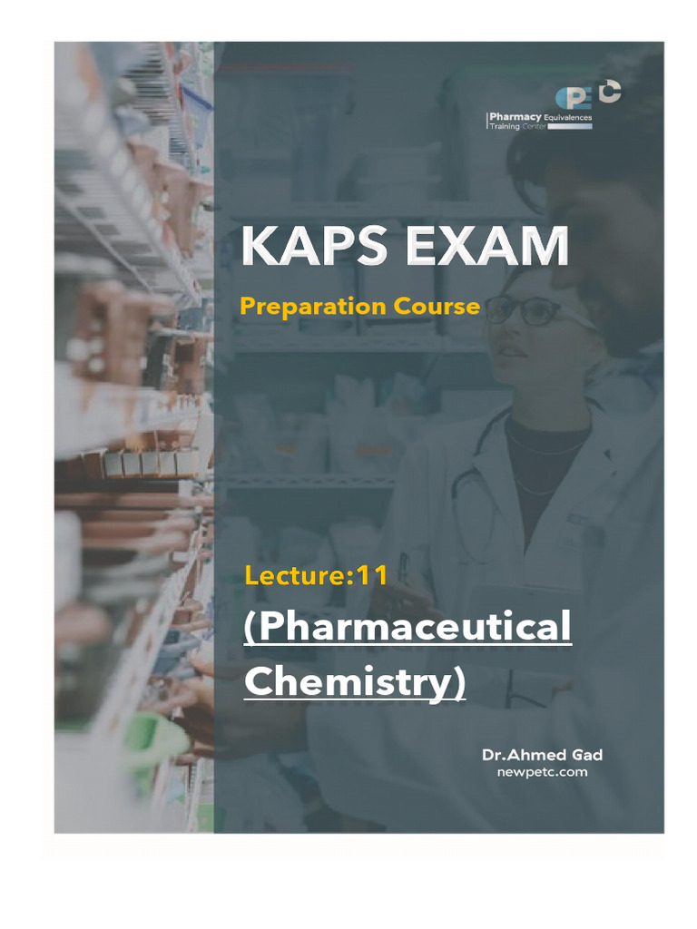 Pharmaceutical Chemistry | PDF