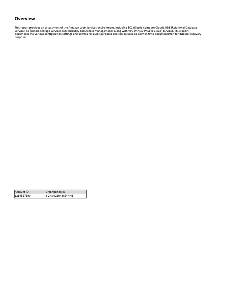 Aws Assessment Excel Report | PDF | Ip Address | I Pv6
