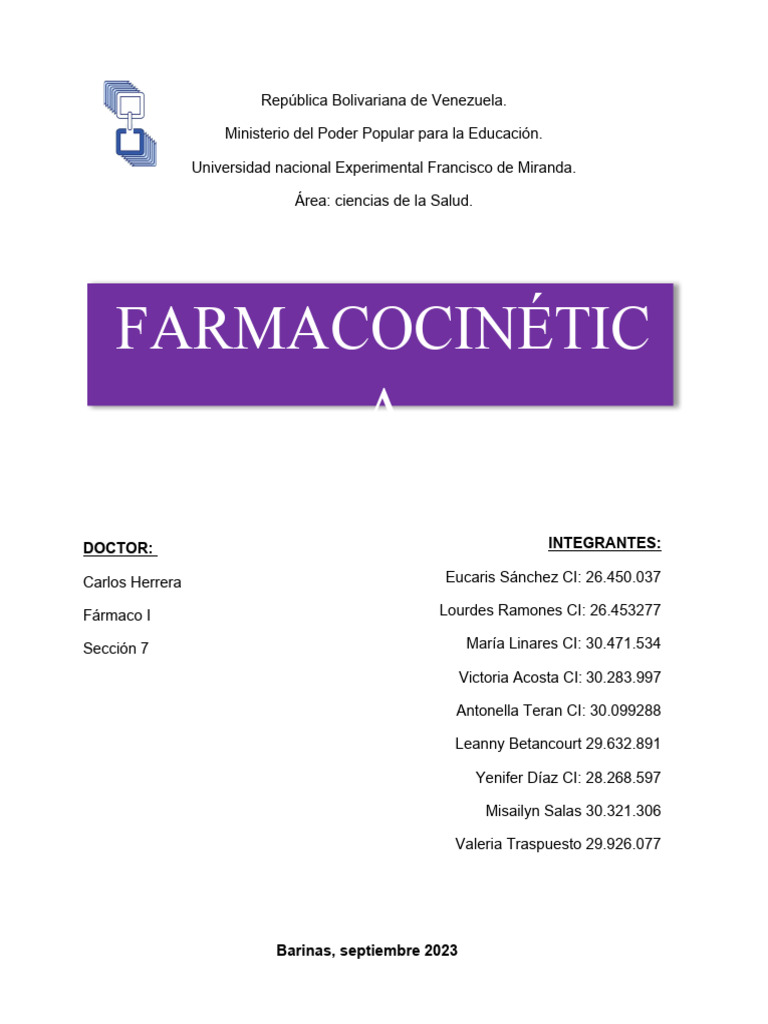 FARMACOCINETICA CORRECION Final | PDF FARMACOCINETICA CORRECION Final | PDF