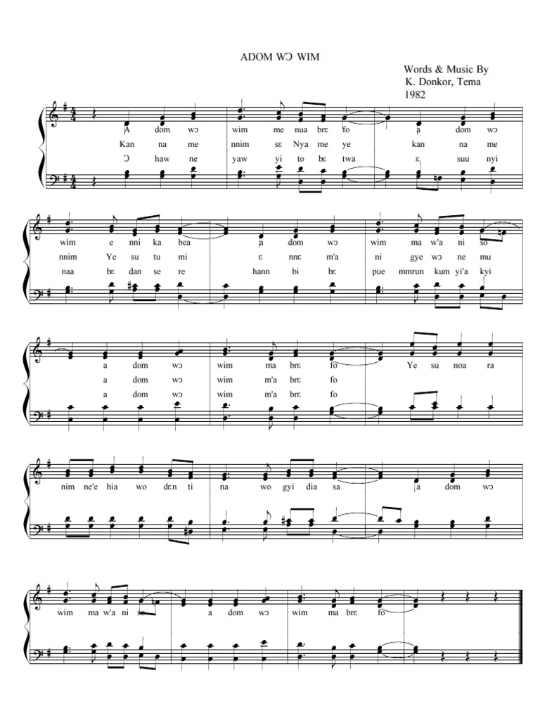 Adom wɔ wim(Ps. K. Donkor) - Copy | PDF