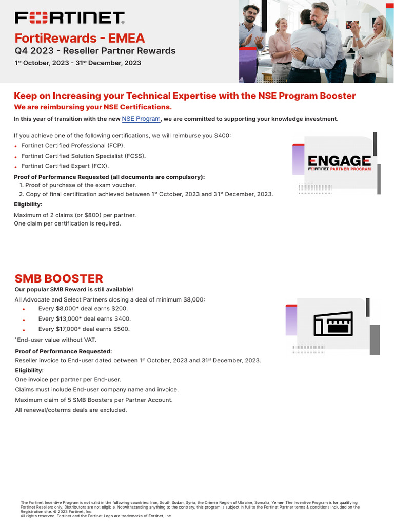 FortiRewards EMEA Flyer 2023 Q4 | PDF | Cloud Computing | Economies
