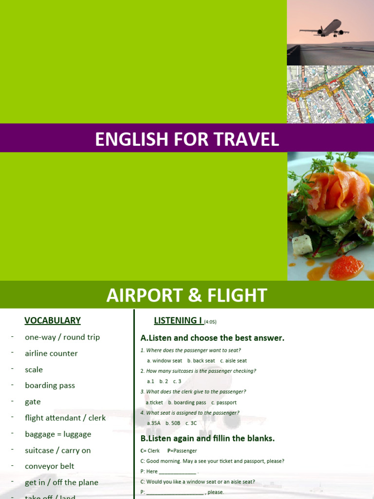 English For Travel | PDF