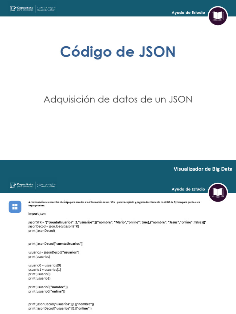 ¿Qué Es Un JSON y Cómo Se Utiliza | PDF