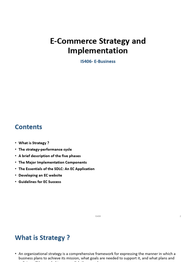 Lecture 13 E-Commerce Strategy and Implementation - 230228 - 002403 ...