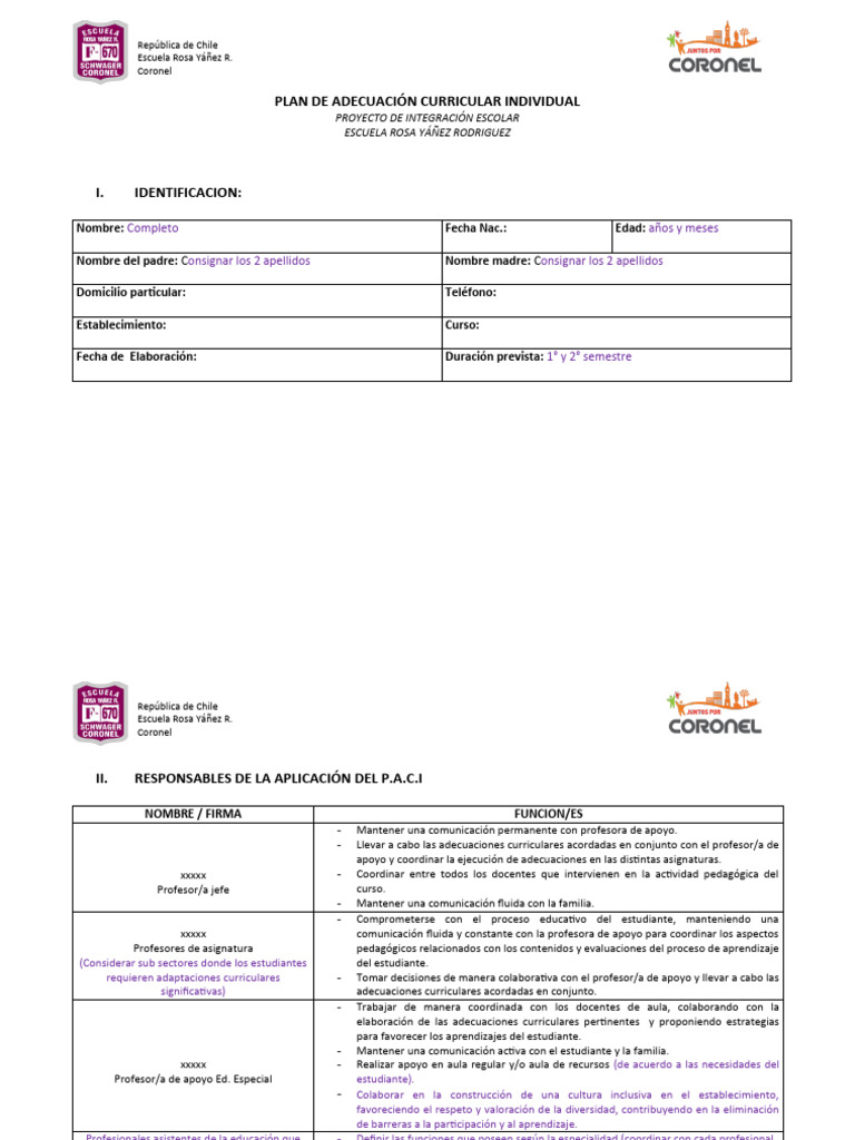 Plan de Adecuación Curricular Escolar | PDF | Evaluación | Maestros