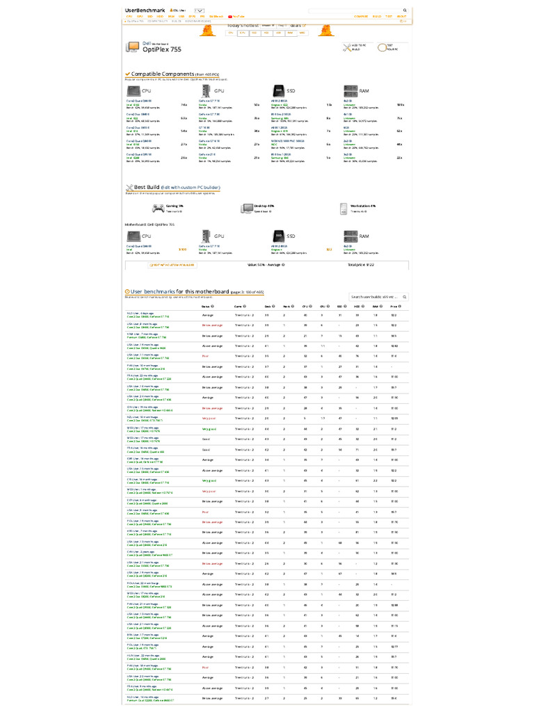 OptiPlex 755 | PDF | Graphics Processing Unit | Central Processing Unit