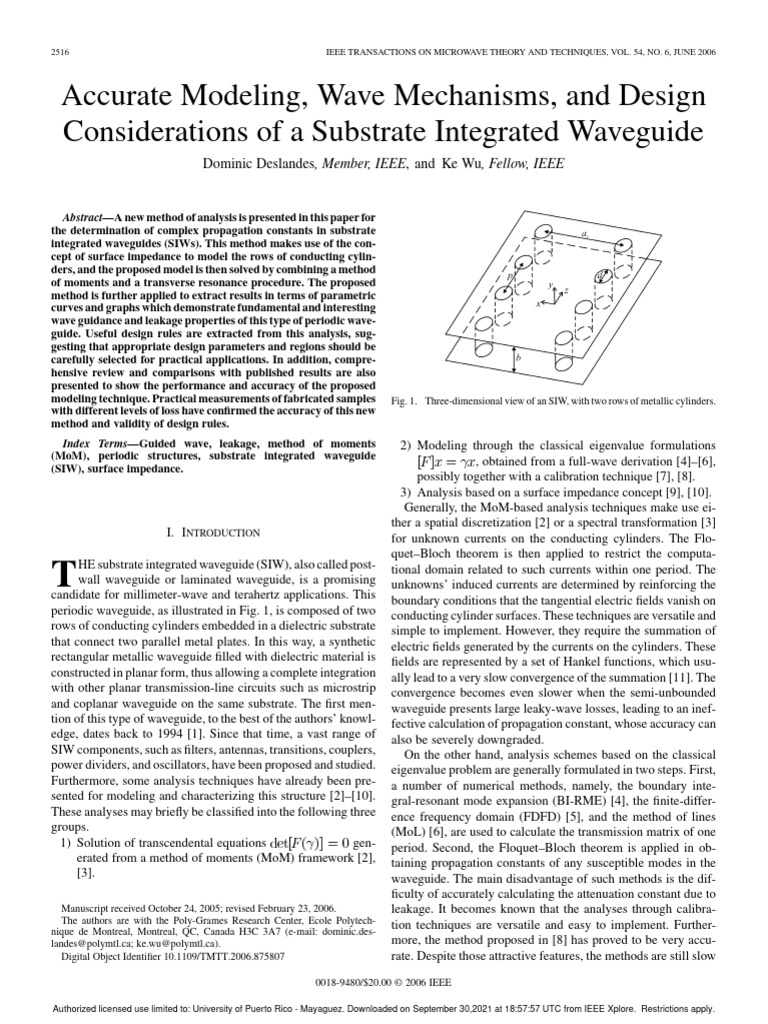 Accurate Modeling Wave Mechanisms and Design Considerations of A ...
