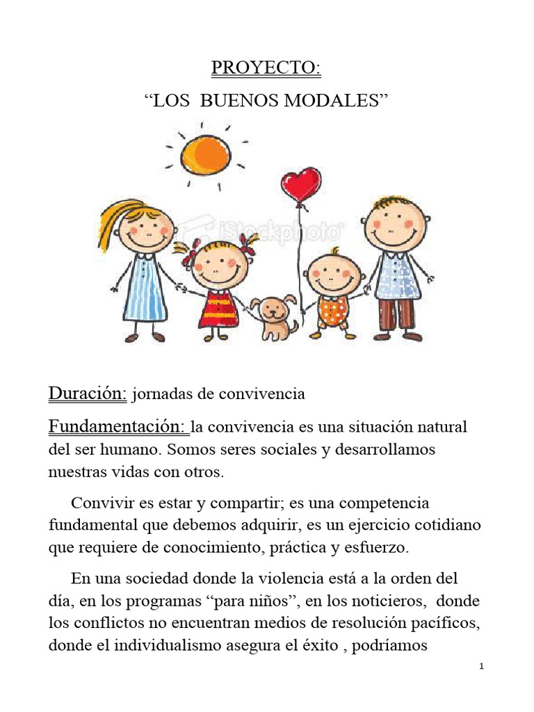Buenos Modales para Niños en Convivencia | PDF | Tolerancia