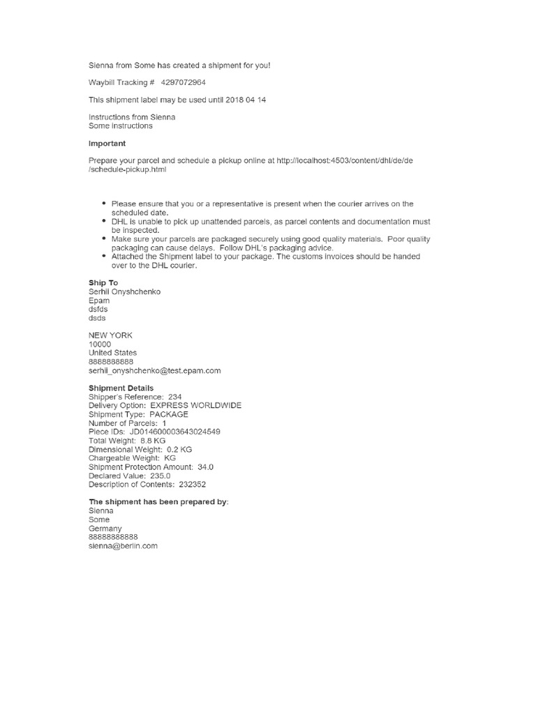 Return Instructions | PDF