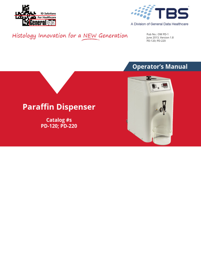 Paraffin Dispenser Operator Manual | PDF