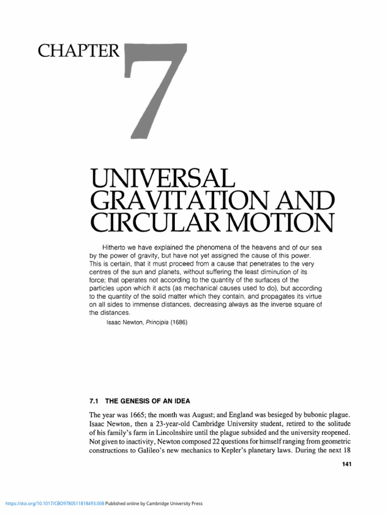 Universal Gravitation and Circular Motion | PDF | Newton's Law Of ...