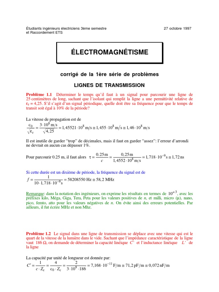 Exercices Electromagn Tisme | PDF