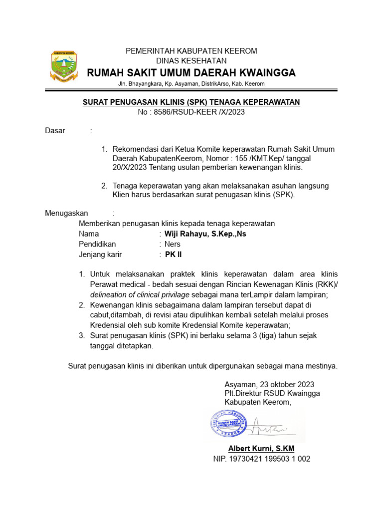 SPK Perawat Igd | PDF