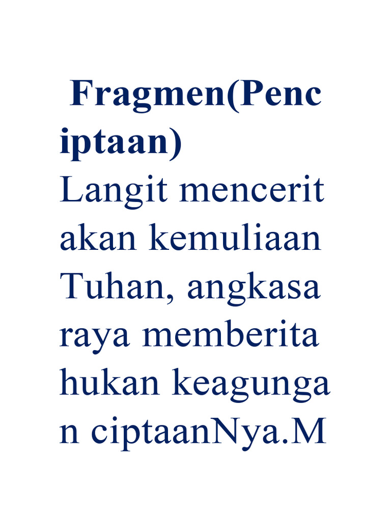 Fragmen (Pencipt | PDF