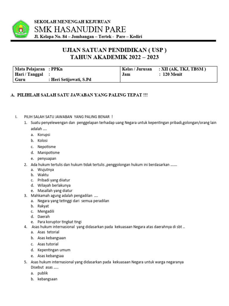 USPBK PPKN 2023 Palapa | PDF