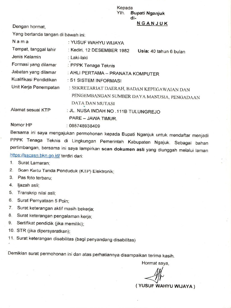 Pak Yus Lamaran | PDF