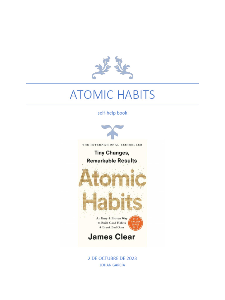 Atomic Habits Book Report Summary | PDF | Self-Improvement