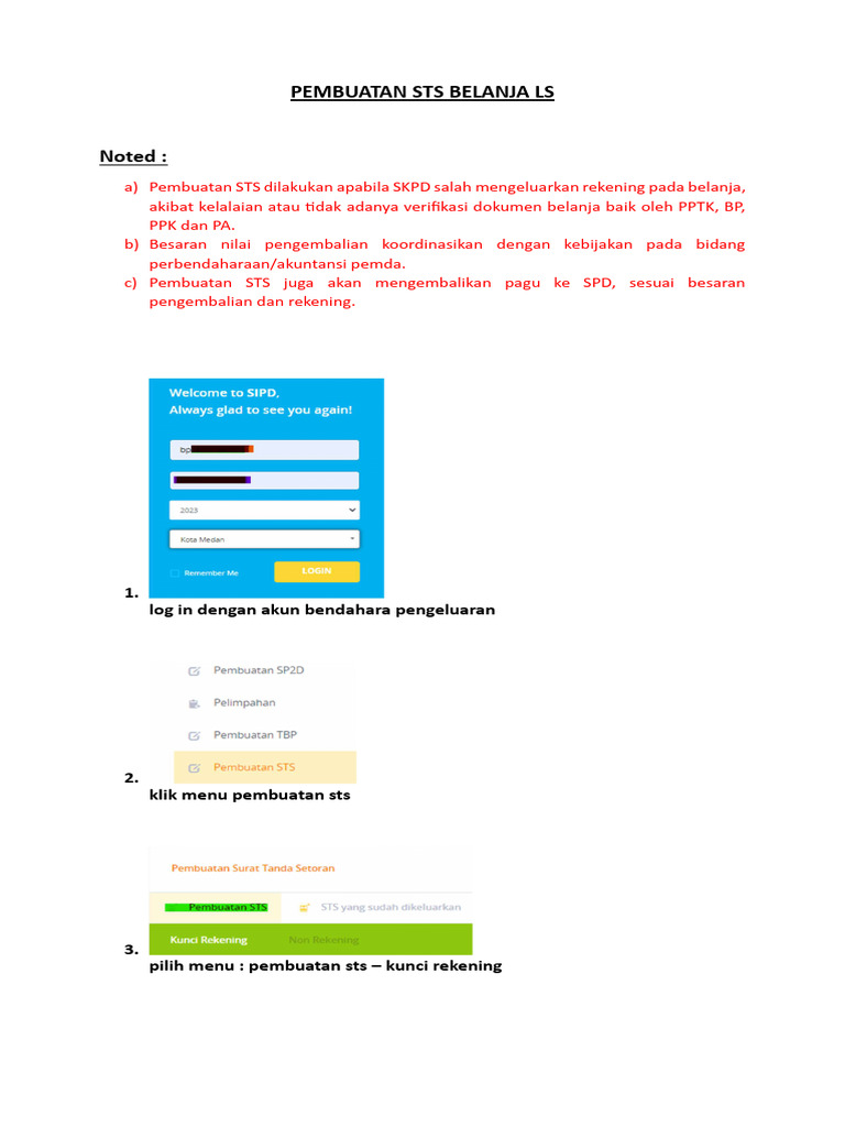 Tutorial STS LS Pada SIPD Penatausahaan | PDF