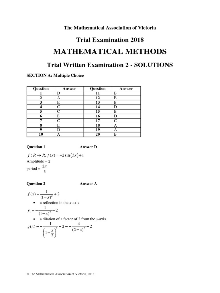 MAV Exam 2 Solutions | PDF | Mathematical Analysis | Mathematical Objects