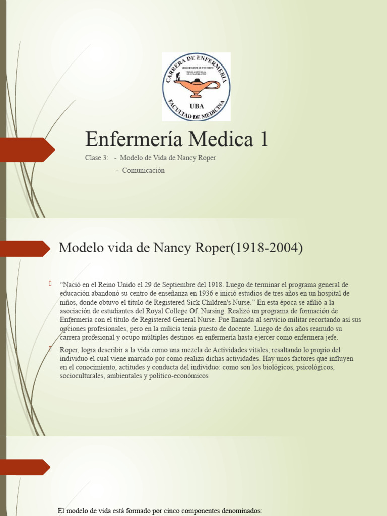Copia de Modelo de Vida de Nancy Roper - Comunicacion | PDF ...