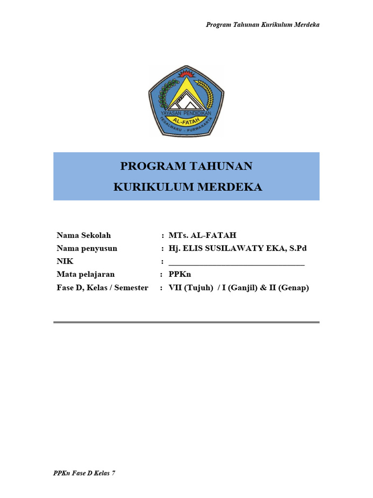 PROTA Kurikulum Merdeka | PDF