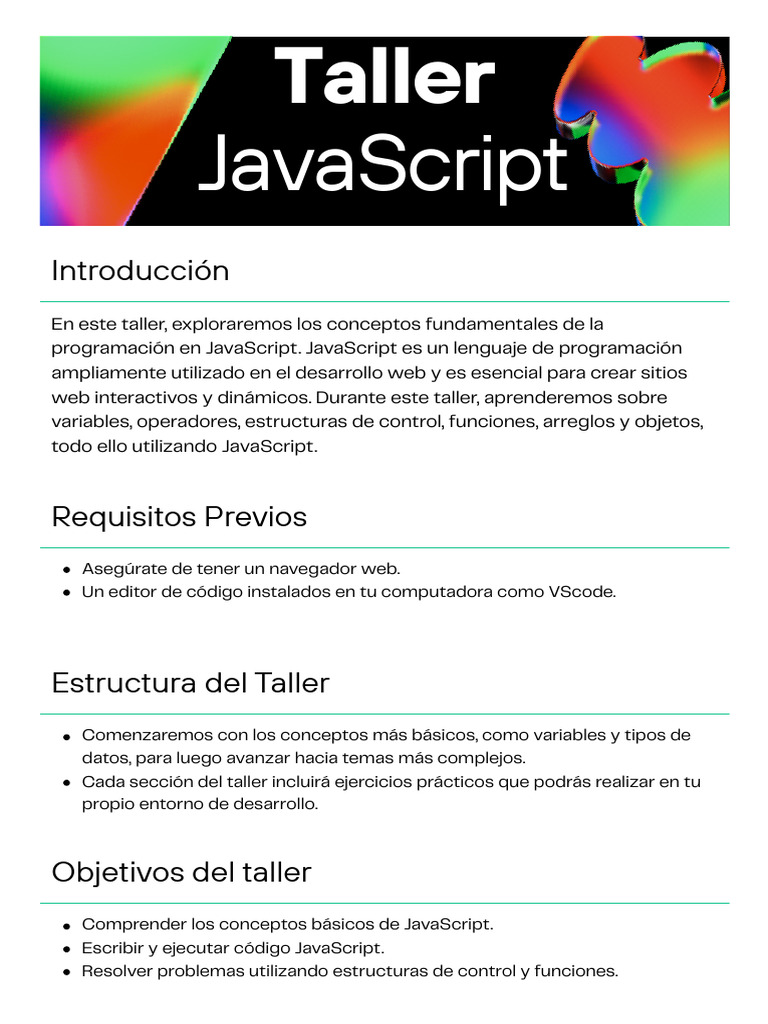 Taller 3. Ejercicios JavaScript | PDF | Script Java | Multiplicación