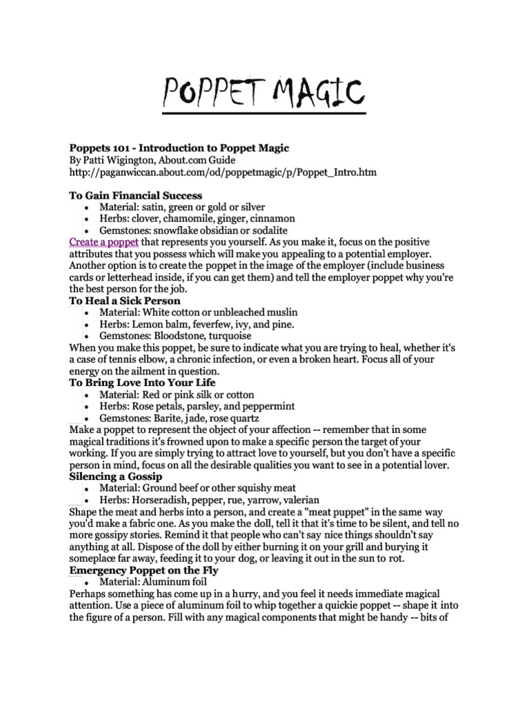 Poppet Magic Compress | PDF