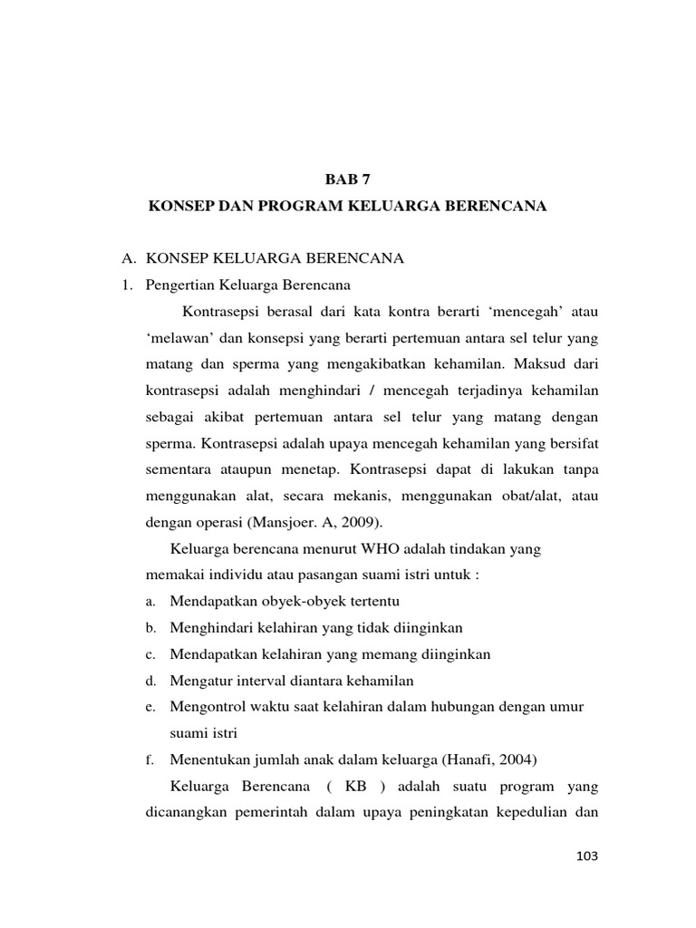 Jenis Kontrasepsi | PDF