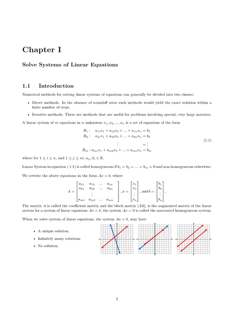 Solving Linear Systems | PDF