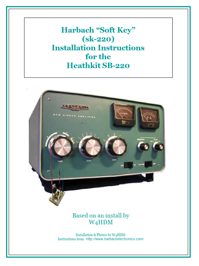 Heathkit SB-220 Kit Harbach Electronics Soft Key SK-220 | PDF | Printed ...