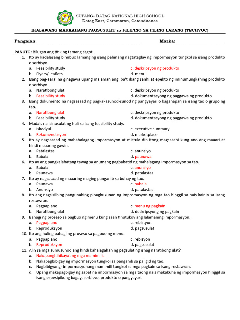 FPL Techvoc Finals | PDF
