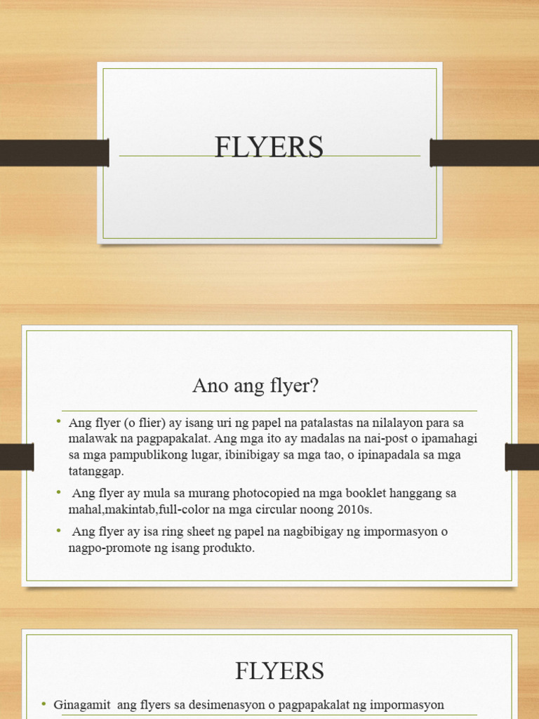 Presentation About Flyers | PDF