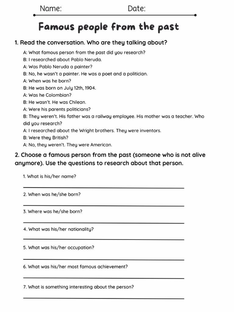 Famous People From The Past | PDF