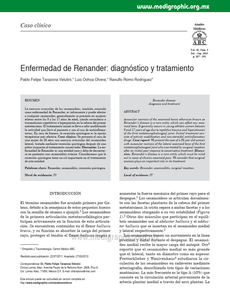 Enfermedad de Renander | PDF