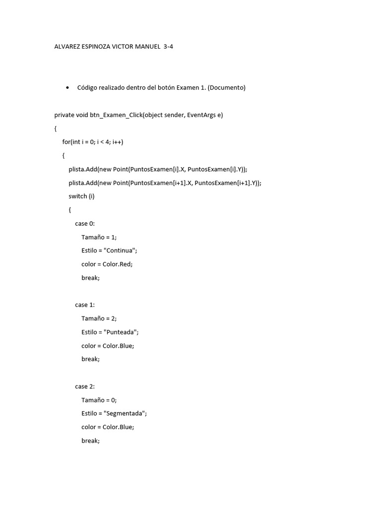 Examen. Aplicación de Pixel y Recta - AEVM | PDF