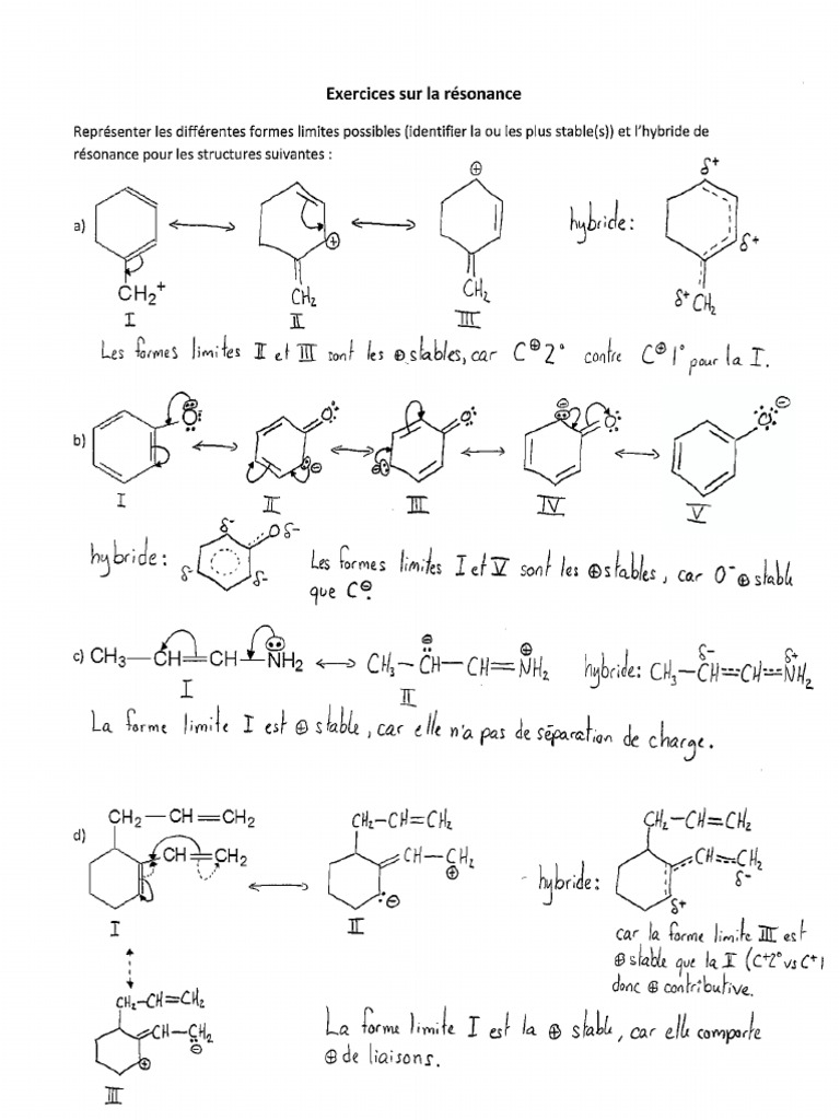 Corrige - Exercices Sur La Resonance | PDF