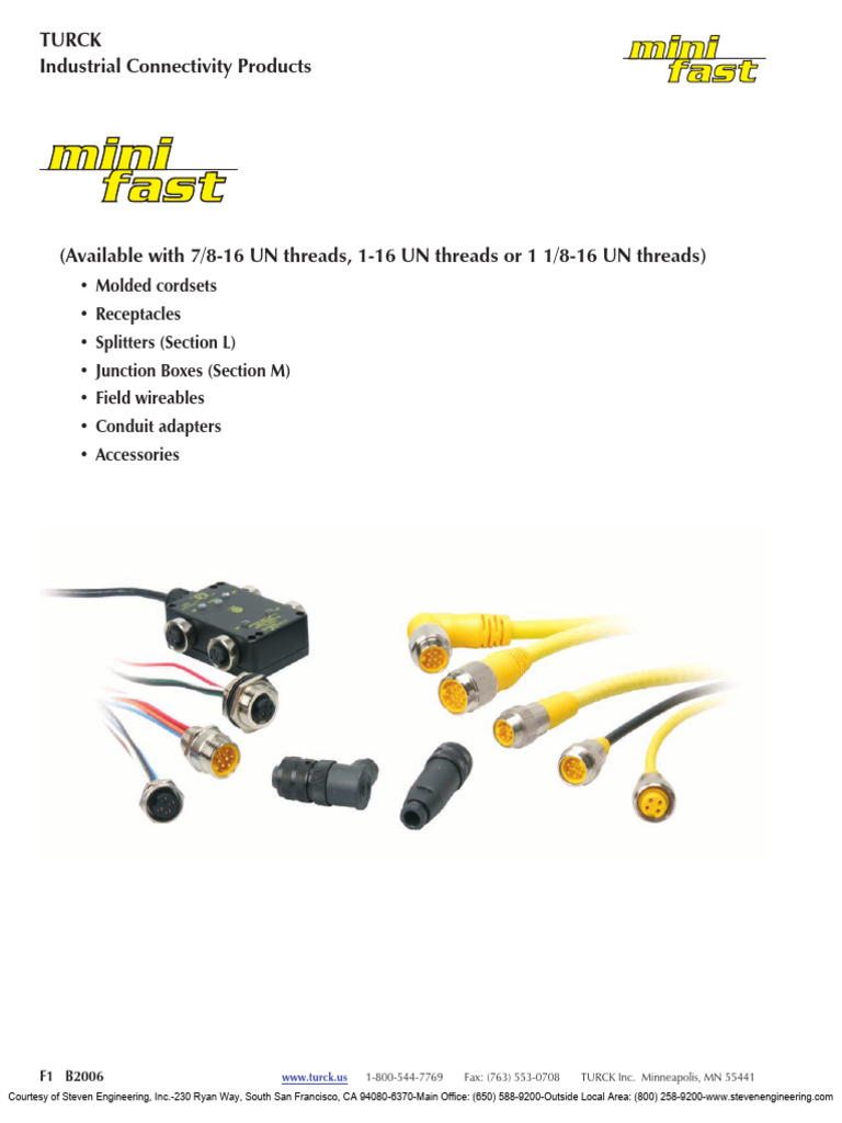 Cables Conectores Turck | PDF | Electrical Connector | Electricity