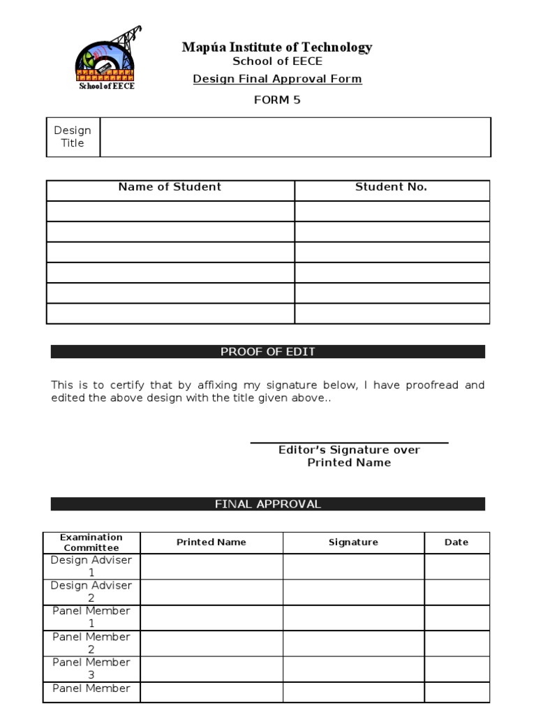 Final Approval Form | PDF | Career & Growth