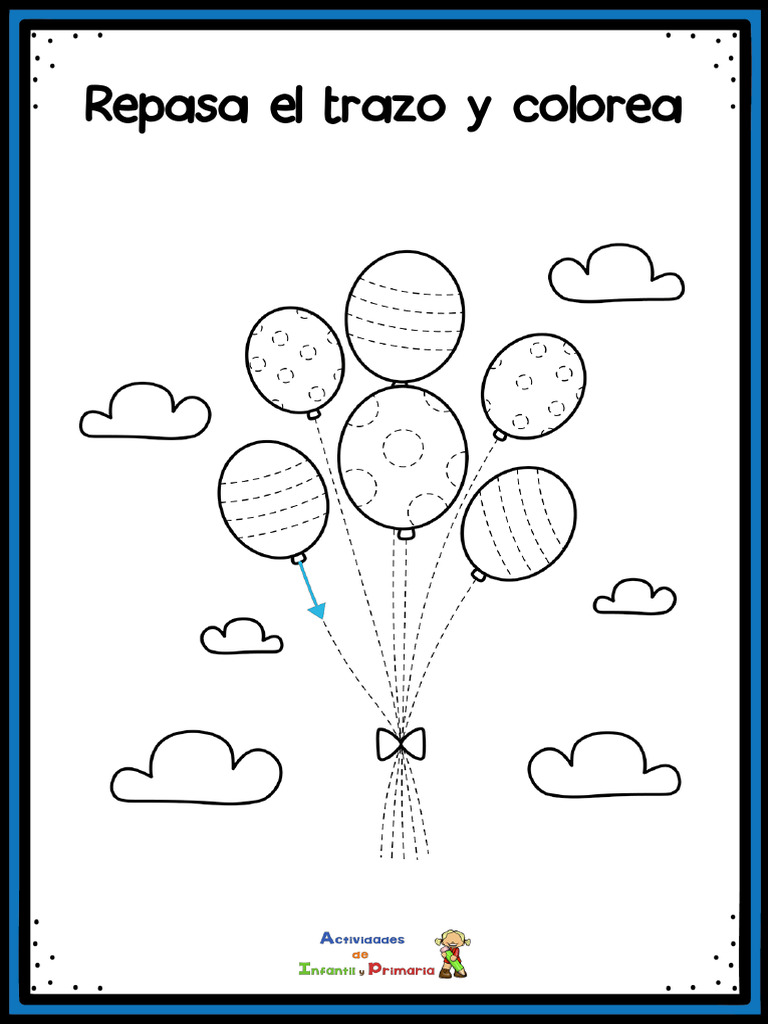 Completa El Trazo y Colorea | PDF